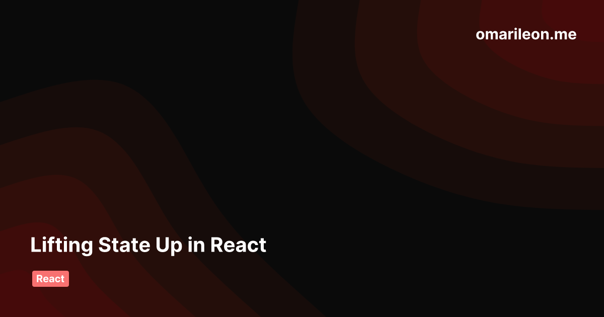 Mari Lifting State Up In React